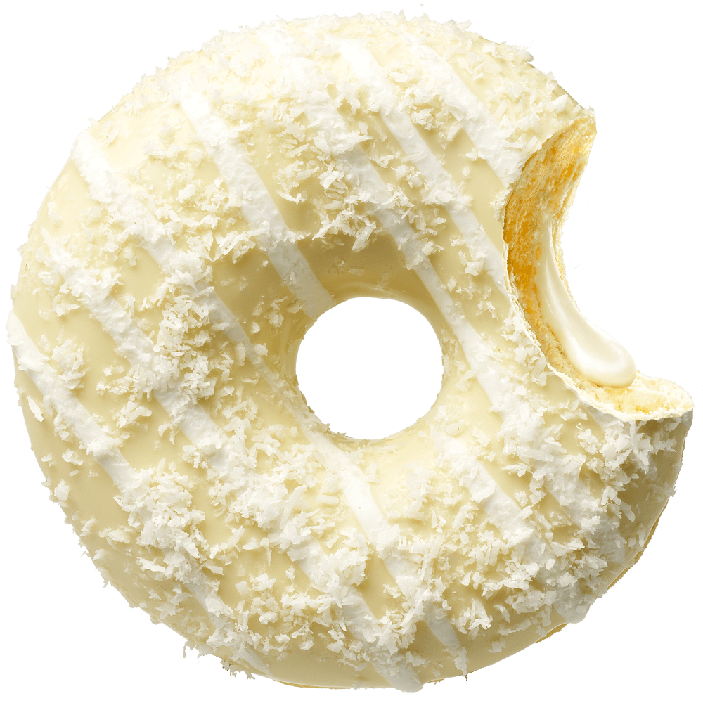 Donut creamy filling & coconut shaving