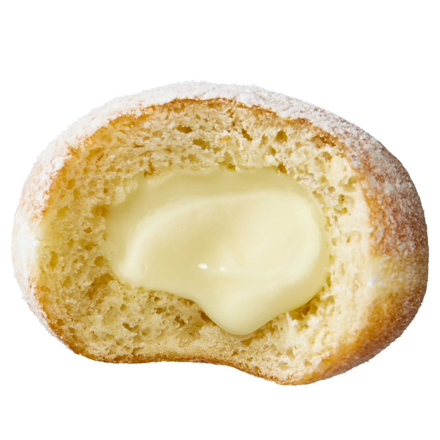 Mini berliner white chocolate filling