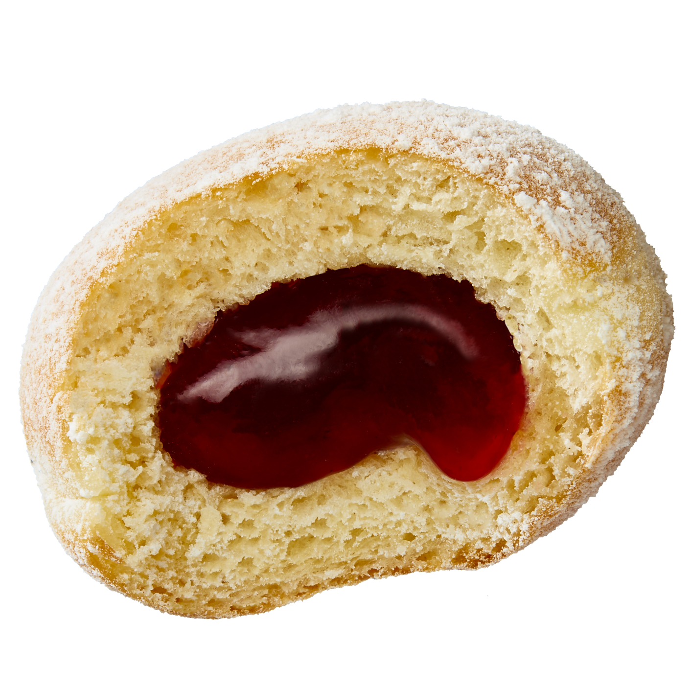 Mini berliner with red fruits filling