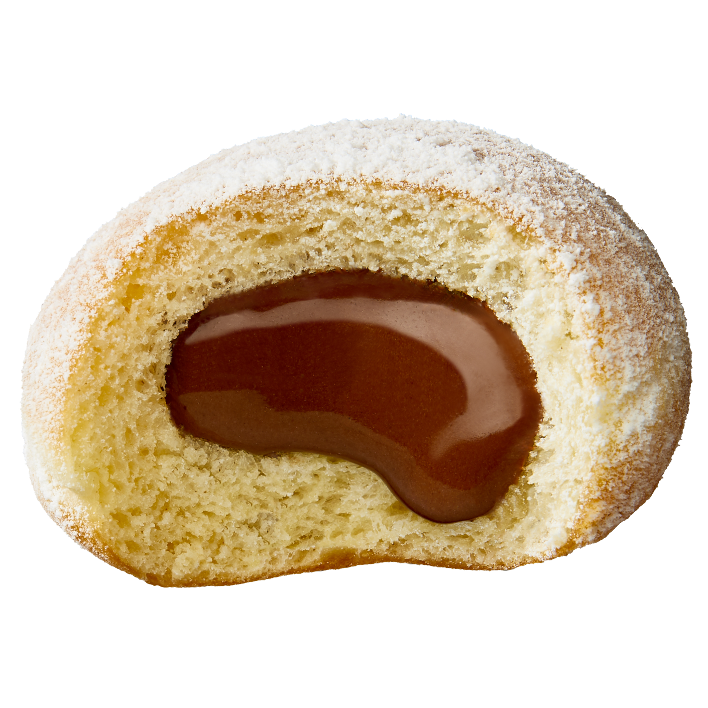 Mini berliner with chocolate-hazelnut filling